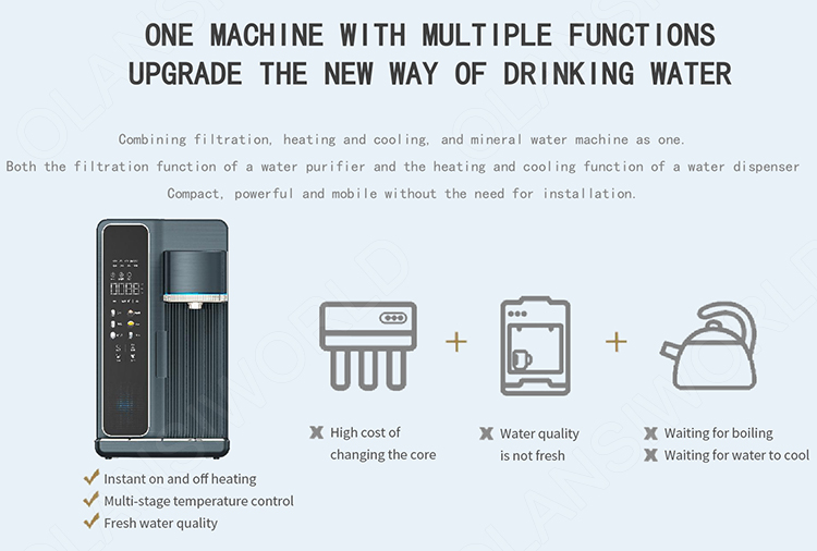 W25C Ice water purifier with separate tank, no waste water circulation ...