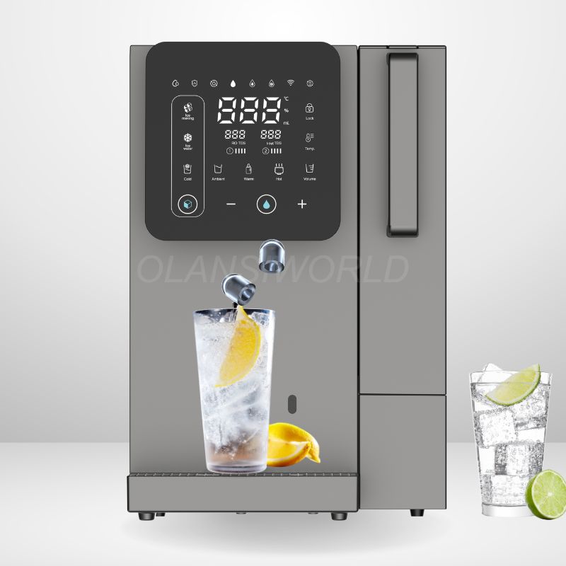 W91 Electric Countertop Water Dispenser with Bullet Ice Ice Maker ...